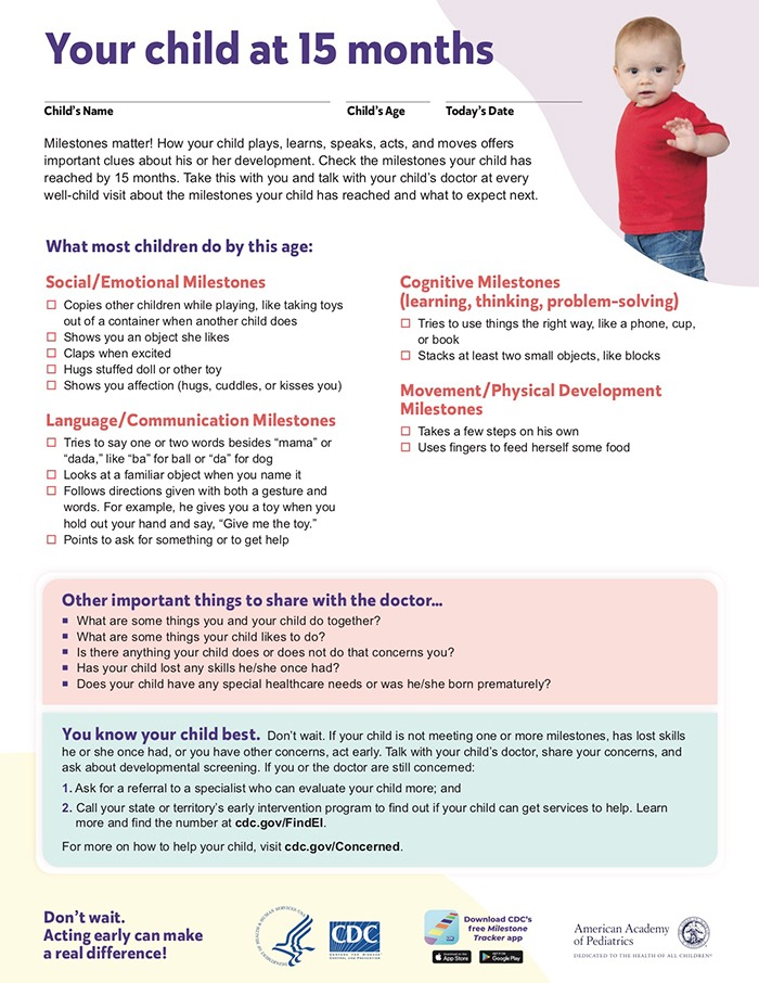 CDC s Developmental Milestones Update TherapyWorks CDC s Developmental Milestones Update TherapyWorks